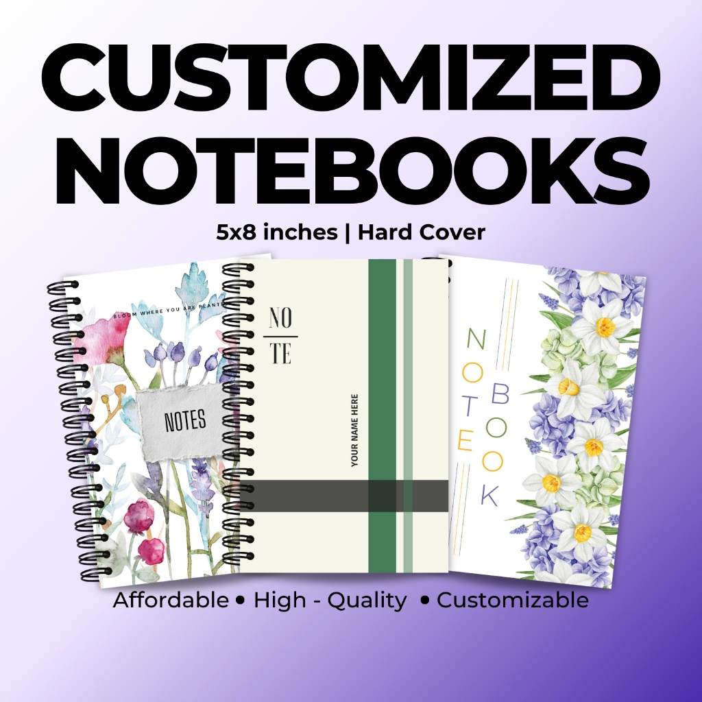 Customized Notebook 5x8 inches – Personalized Hard Cover | Aesthetic ...