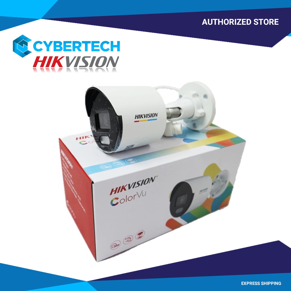 Hikvision DS-2CD1027G2-L ColorVu Lite 2MP IP Camera H.265+ PoE Fixed Bullet Network Weatherproof ...