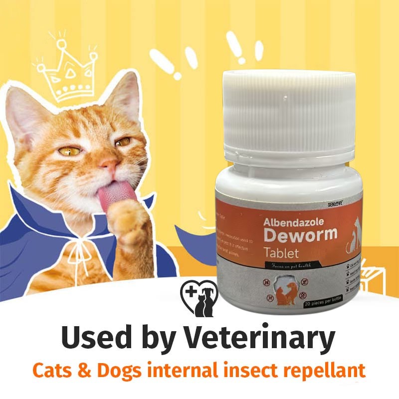 SENLOVE Deworming For Dog Cats Tapeworms Roundworms Hookworms Remover Pet Nematocide Dewormer ...