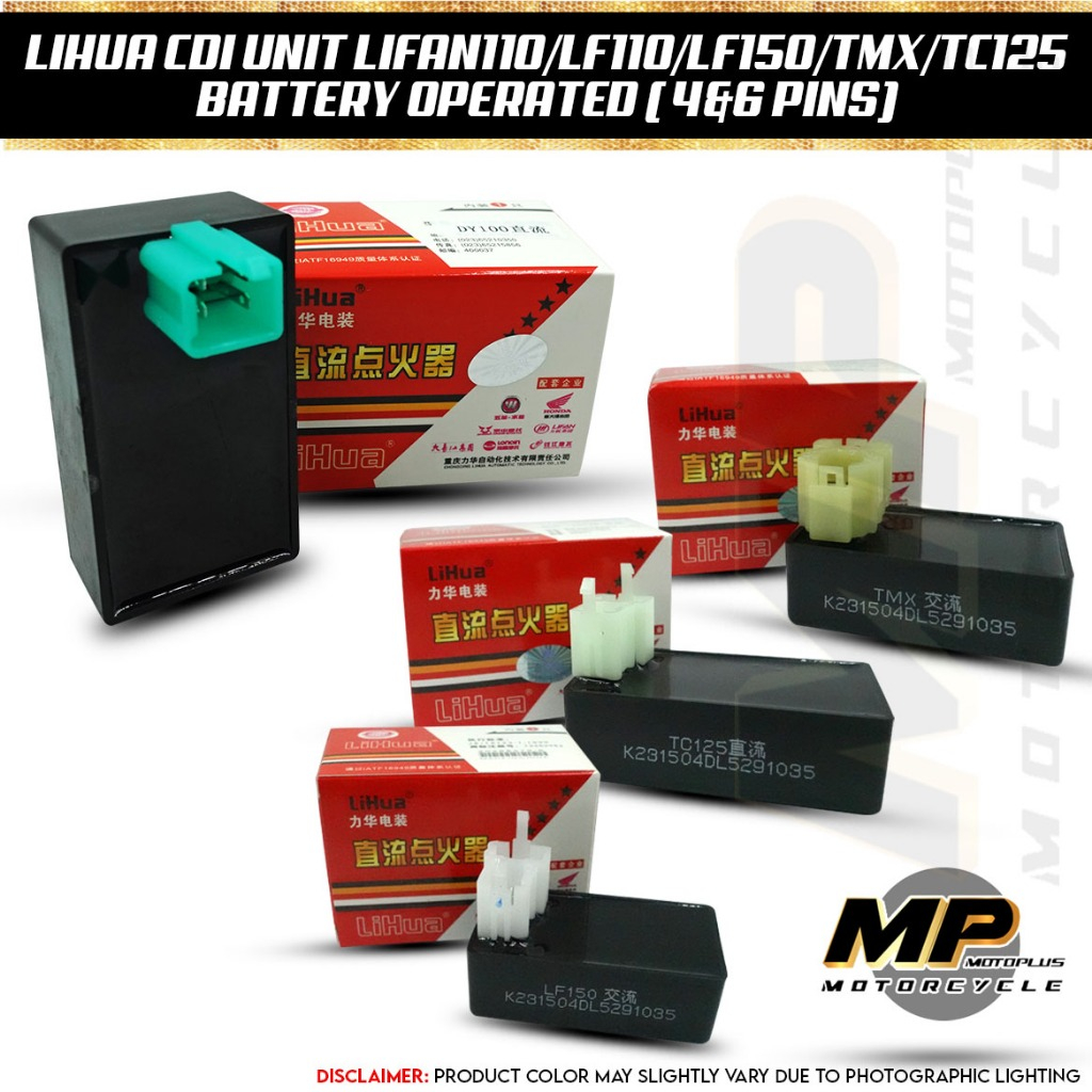 LIHUA CDI UNIT LIFAN 110/LF110/LF150/TMX/TC125 BATTERY OPERATED (4&6 ...