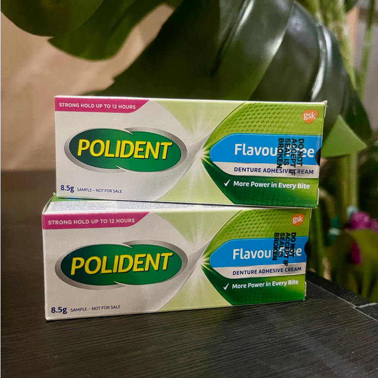 POLIDENT FLAVOUR FREE DENTURE ADHESIVE CREAM 8.5g (SMALL) | Shopee ...
