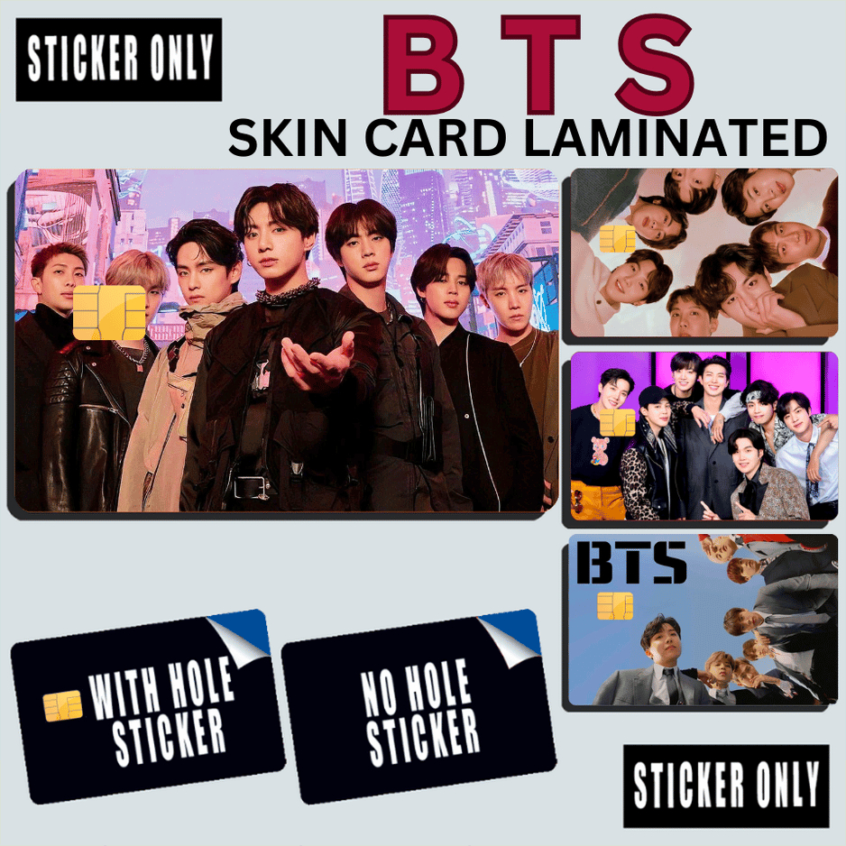 BTS - STICKER SKIN CARD FOR ATM, CREDIT, DEBIT , BEEP CARD | Shopee ...