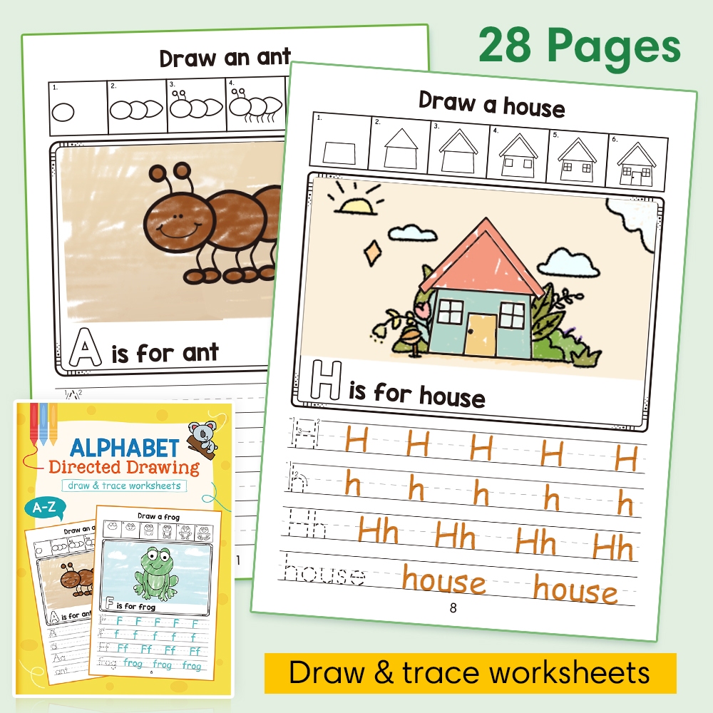 Alphabet Tracing Workbook Montessori Early Learning ABC Directed ...