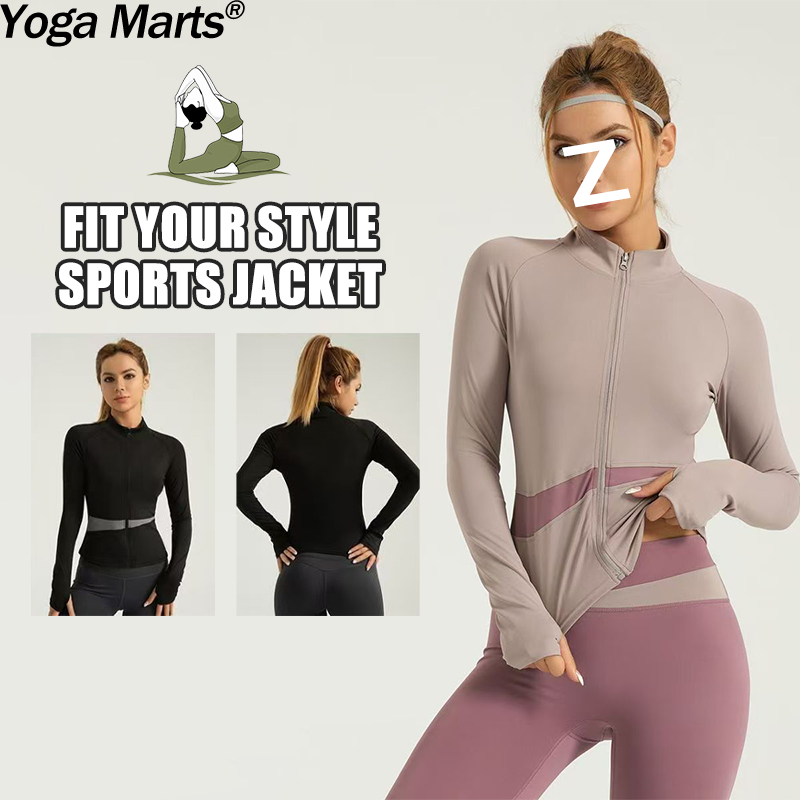 Women's Workout Clothes Set Yoga Jacket Shirt Sports Wear Workout ...