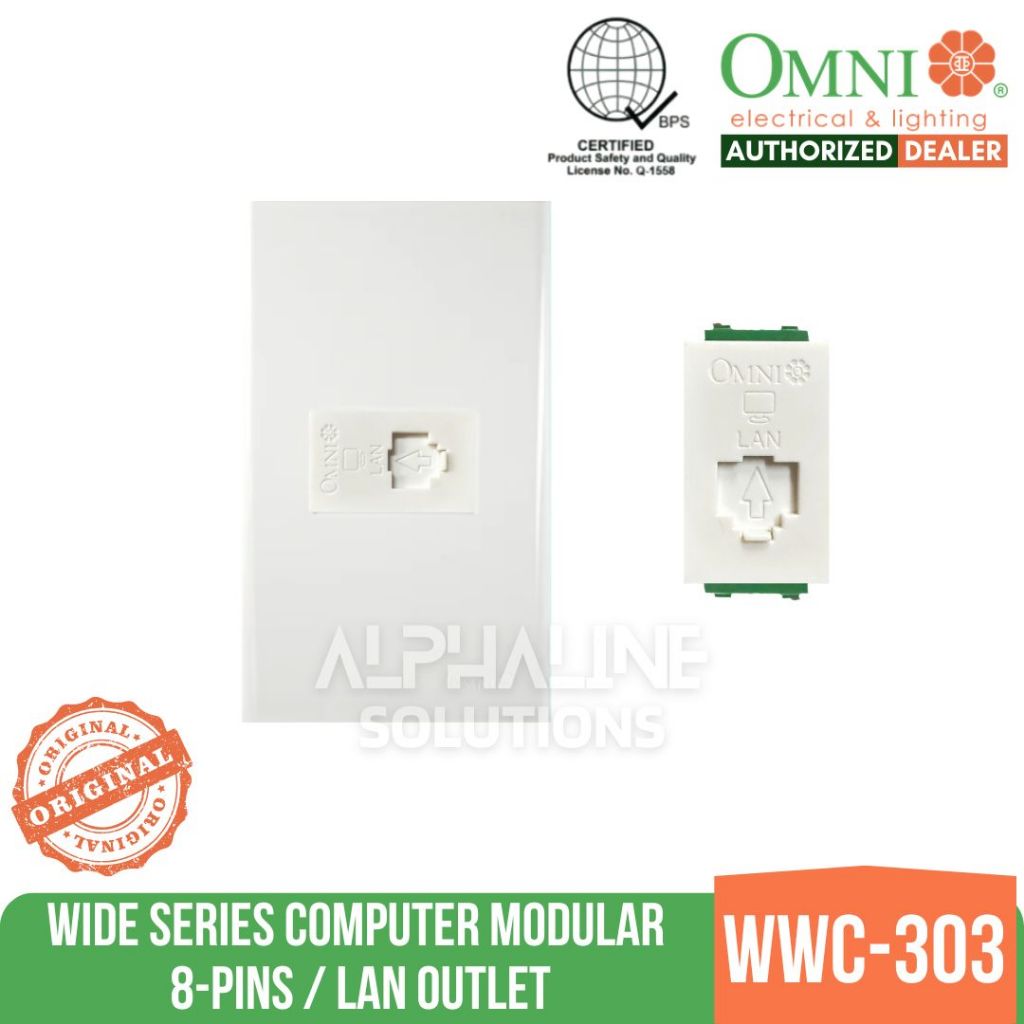 Omni Wide Series Computer Modular 8-Pins/LAN Outlet WWC-303 | Shopee ...