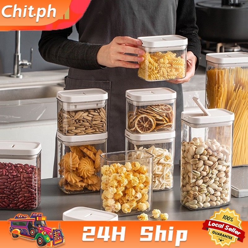 CHIT Airtight Food Storage Kitchen Container Organizer PET Plastic ...