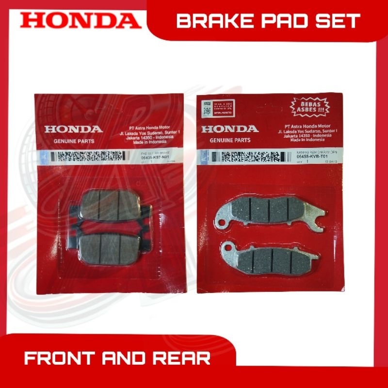 HONDA GENUINE BRAKE PAD SET ABS/CBS [ADV 150, ADV 160, PCX 160 ...