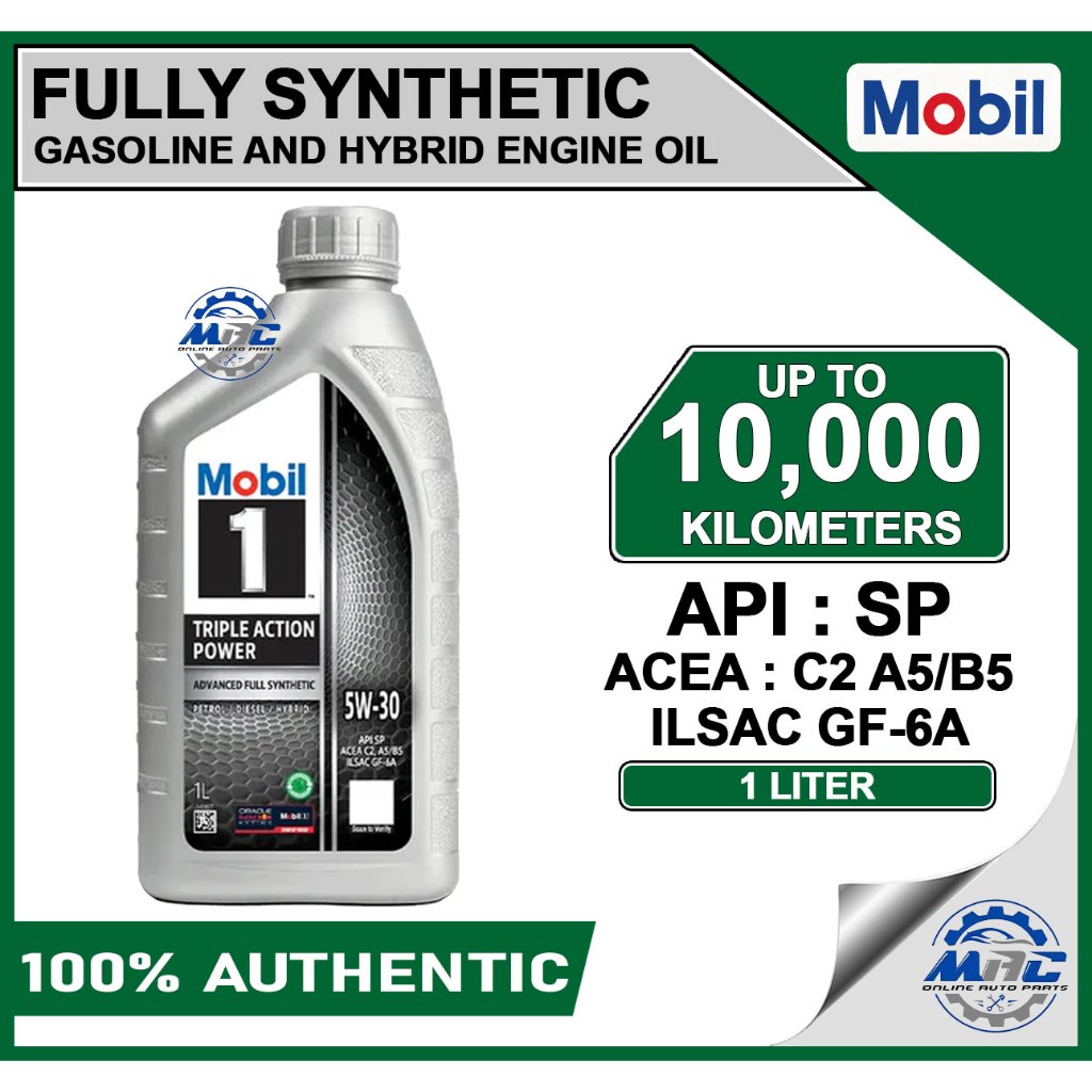 mobil 1 triple action power 5w30 1 liter Gasoline and Hybrid Engine Oil ...