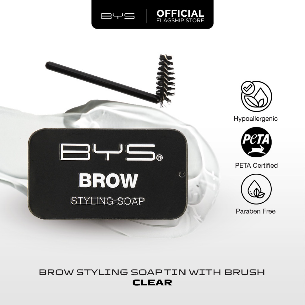 BYS Brow Styling Soap Tin with Brush in Clear | Shopee Philippines