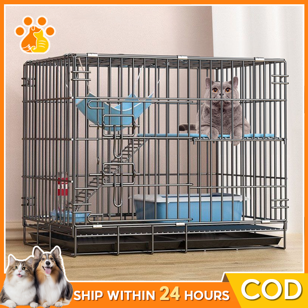 【IN STOCK】Foldable Cat Cage 2/4 Layer With Cat Platform Ladder With ...