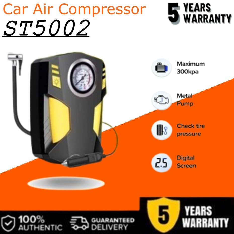 JANTECH AIR COMPRESSOR ST5002 12V Portable Electric Inflator Air ...