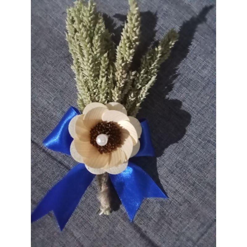 bojo wood flower chest corsage/all occassions/withpin | Shopee Philippines