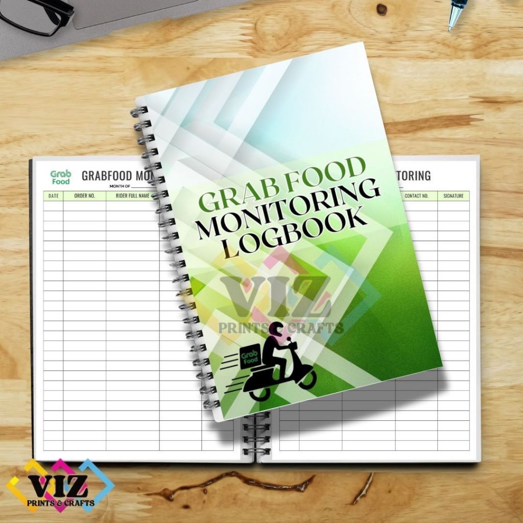 Grab Food Monitoring Log Book / Record Book / Log Book / Journal ...