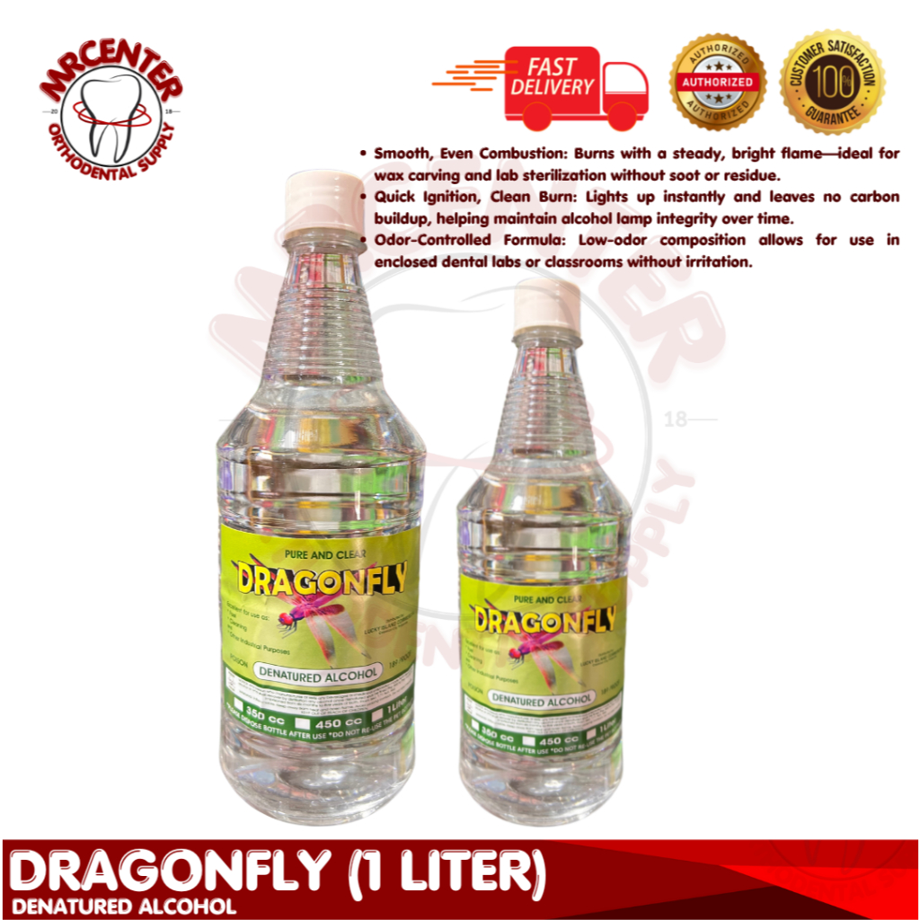 Dragon Fly Denatured Alcohol Precision Fuel for Dental & Lab Use 450ml ...