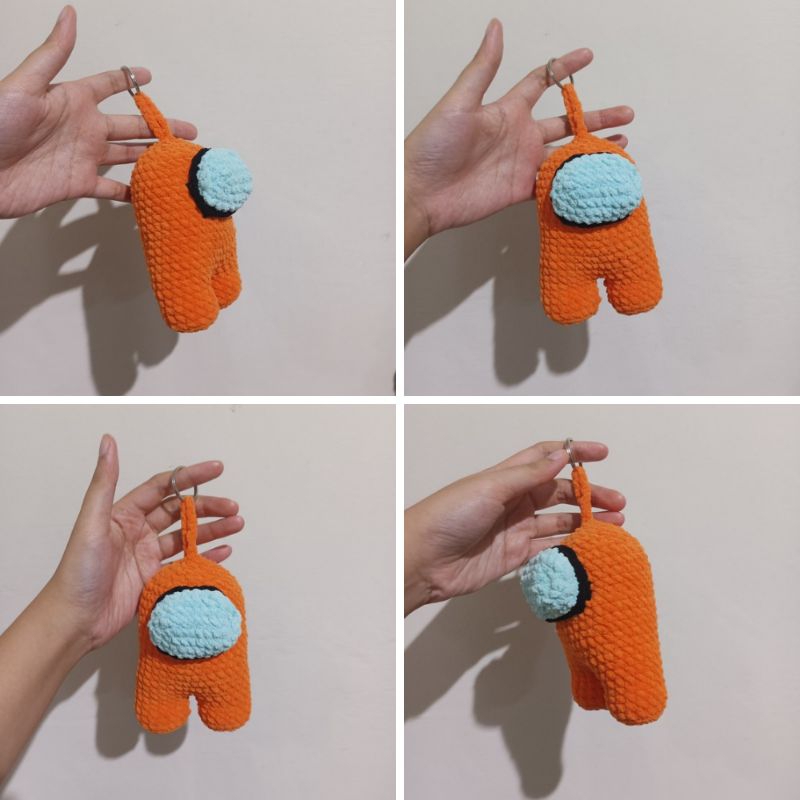 Crochet Chunky Among Us Character Keychain (Handmade by Kraftifies ...
