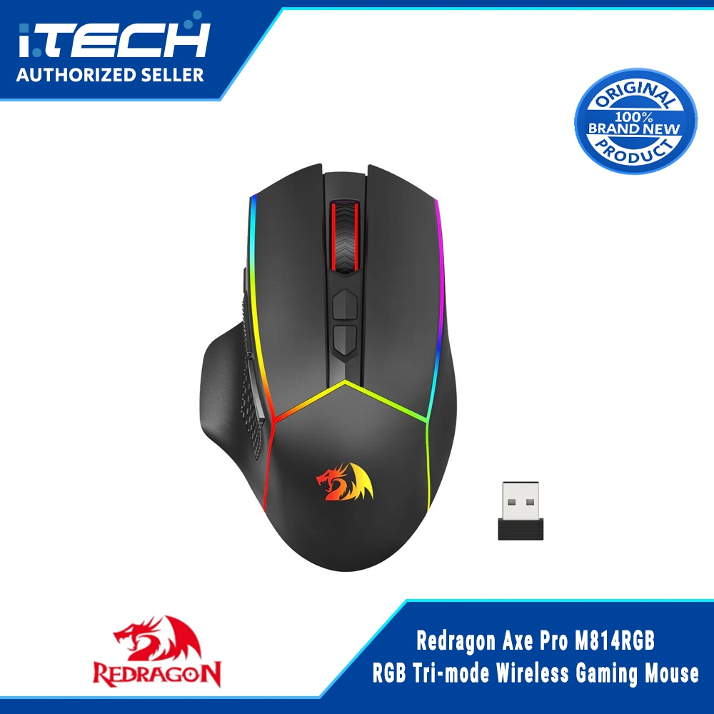 Redragon Axe Pro M814RGB RGB Tri-mode Wireless Gaming Mouse | Shopee ...