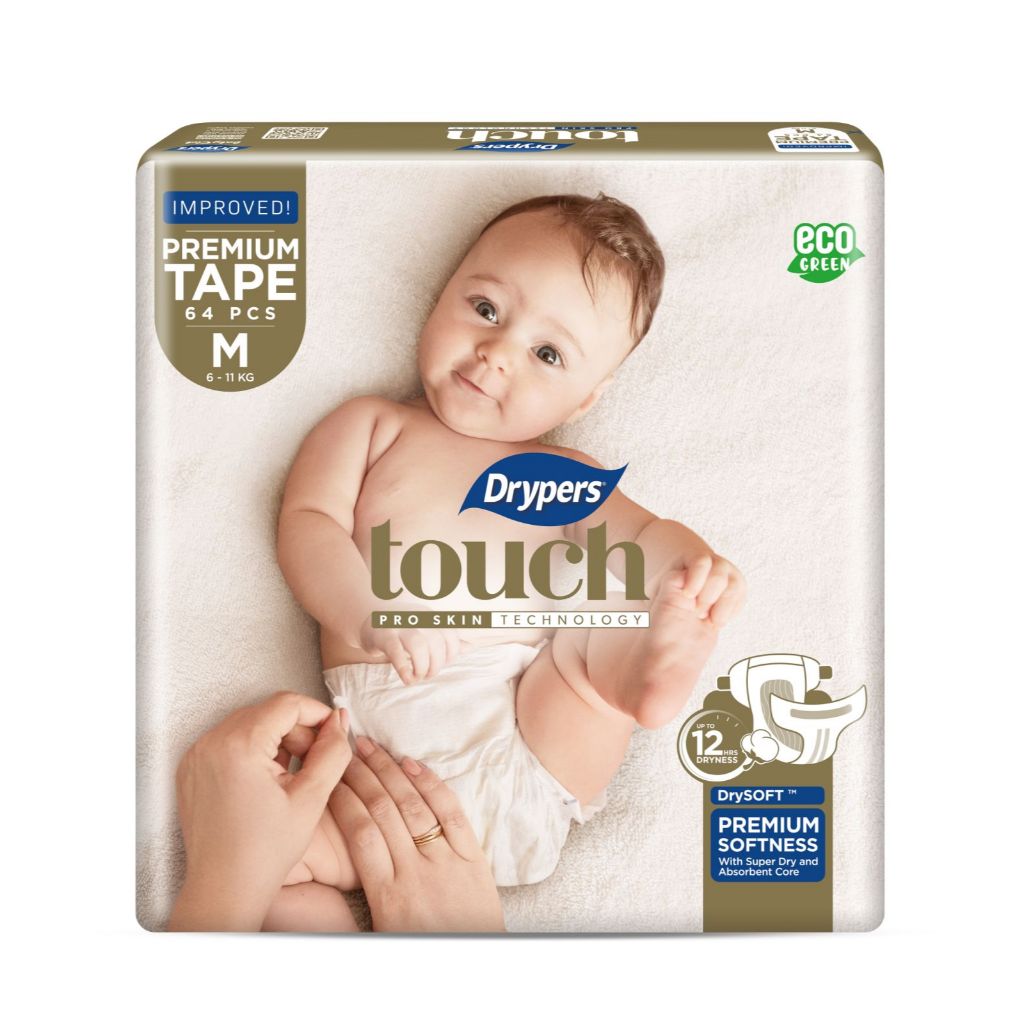 Drypers Touch Mega Pack Diaper M 64 Pack of 1 | Shopee Philippines