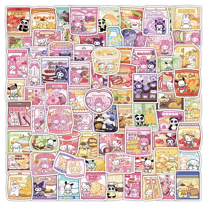 50pcs of Snacks Stickers-Series P Cute diary waterproof doodle sticker ...