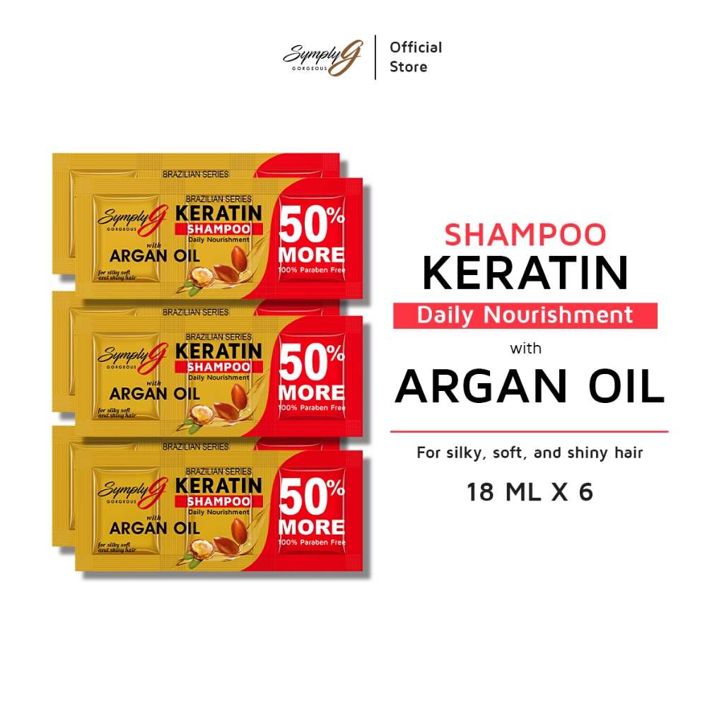 Symply G Keratin Shampoo with Argan Oil 18mL | Shopee Philippines