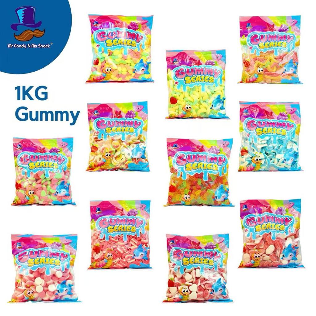 【Mr candy】1kg gumm Series /190pcs-200pcs /soft candy /1000g grams Gummi ...