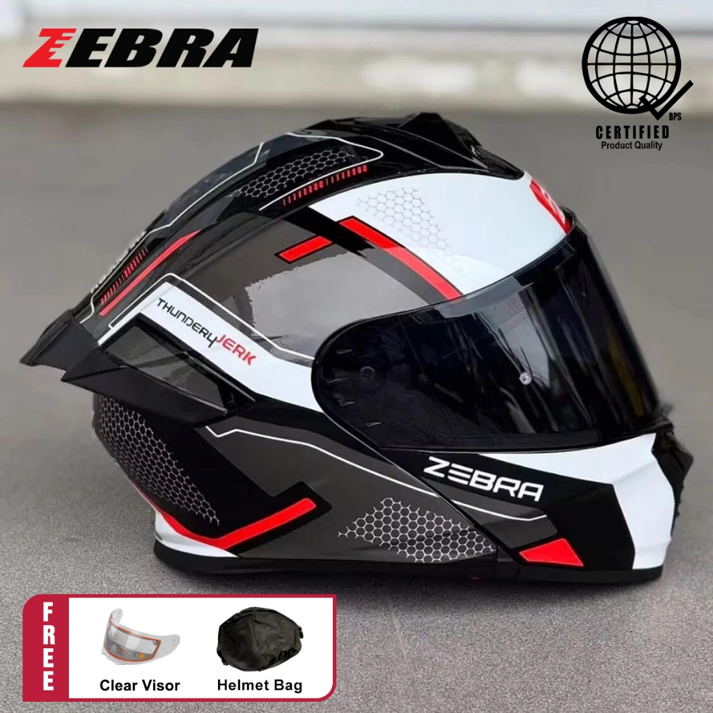 ZEBRA A113 RITZY modular helmet full face motorcycle helmet dual visor ...
