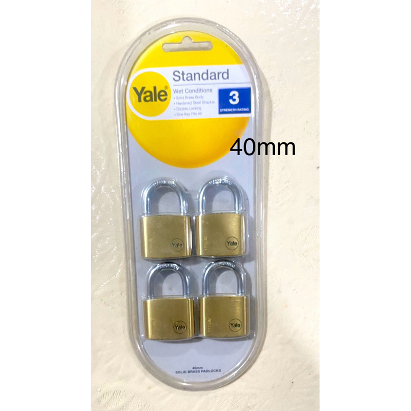 Yale Brass Padlock Y110 20mm/ 25mm/30mm / 40mm Wet Conditions ...