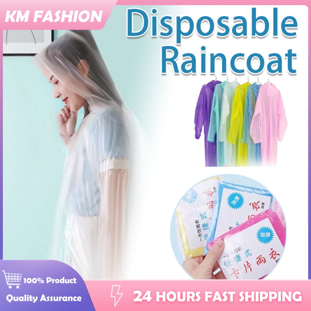 KM Card Raincoat Disposable Portable Raincoat Whole Body Rain Cover ...