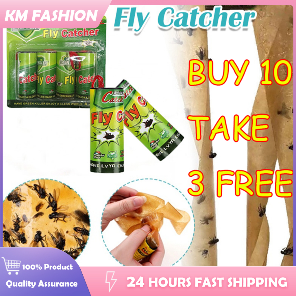 KM Ticky Glue Paper Fly Flies Trap Catcher Bugs Insects Board Insects ...
