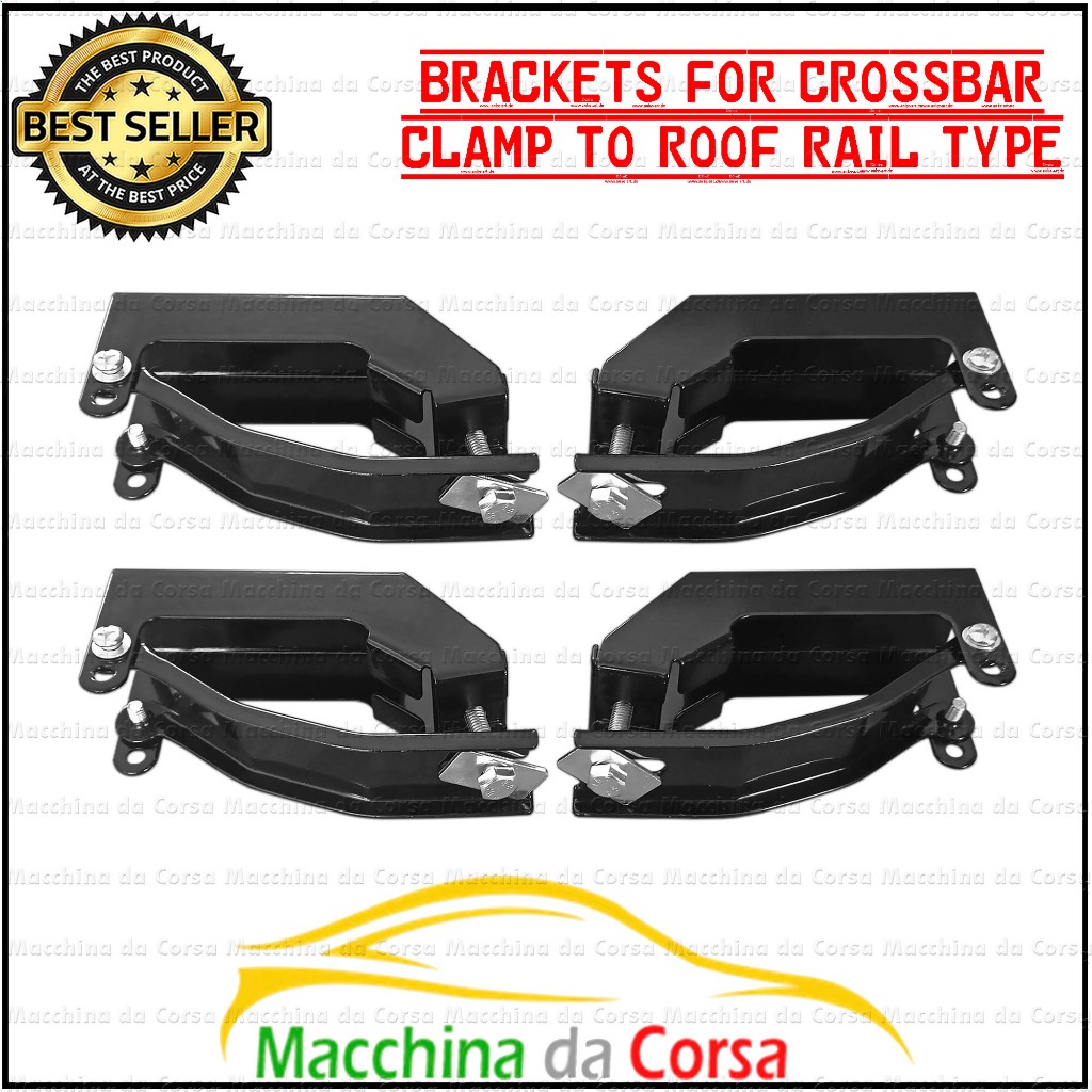 Brackets for Universal Crossbar Clamp to Roof Rail Type 4 pcs | Shopee ...