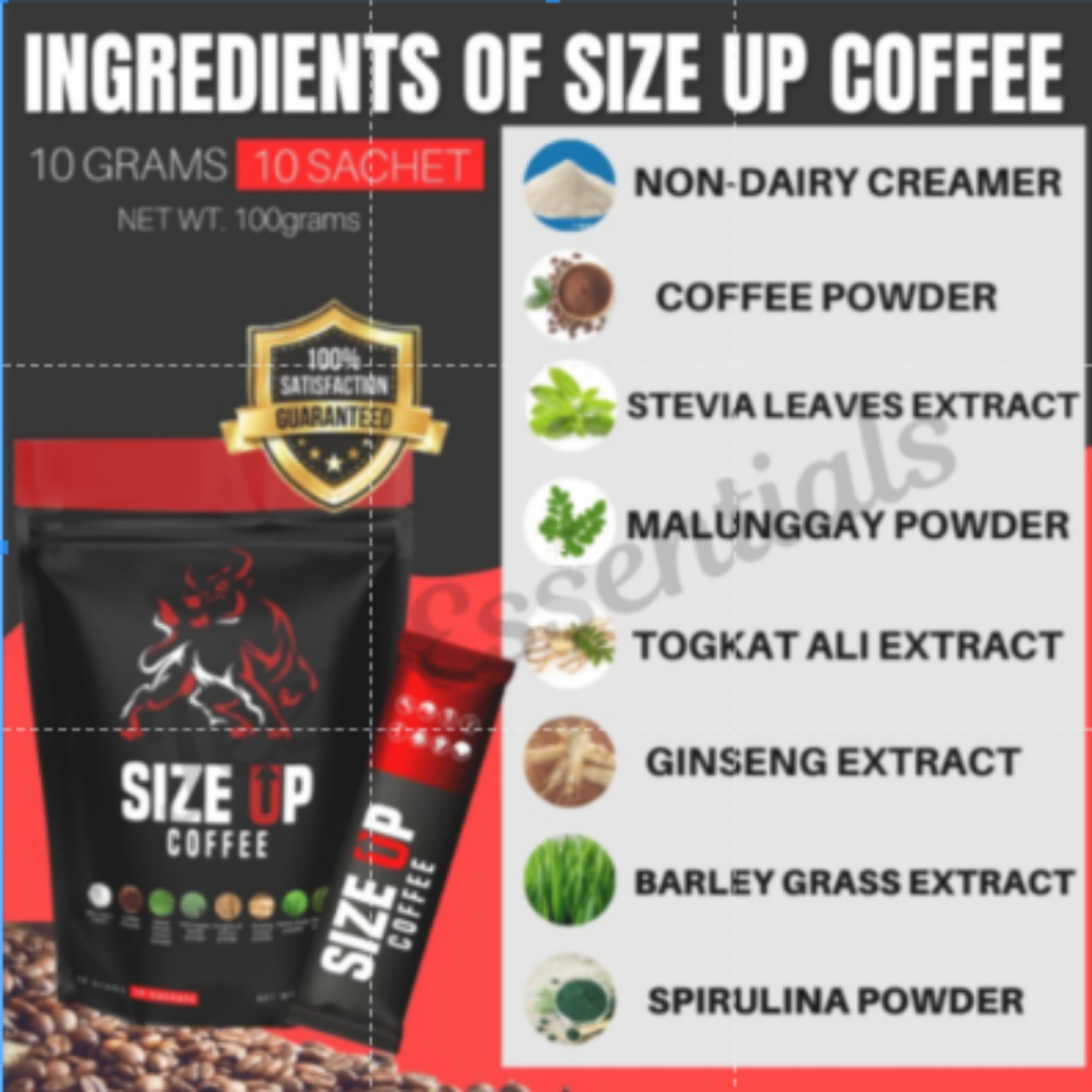 ORIGINAL SIZE UP COFFEE MIX ENERGY BOOSTER 10 GRAMS X 1O SACHETS ...
