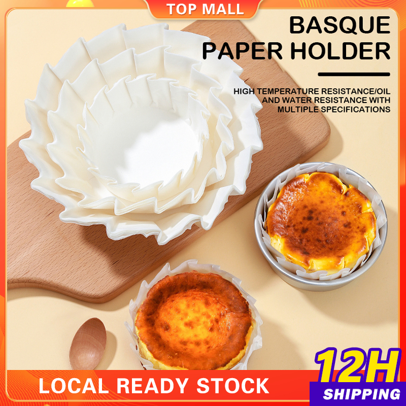 100Pcs Basque Cake Liner Non-stick Cheesecake Paper Liner Food Grade ...