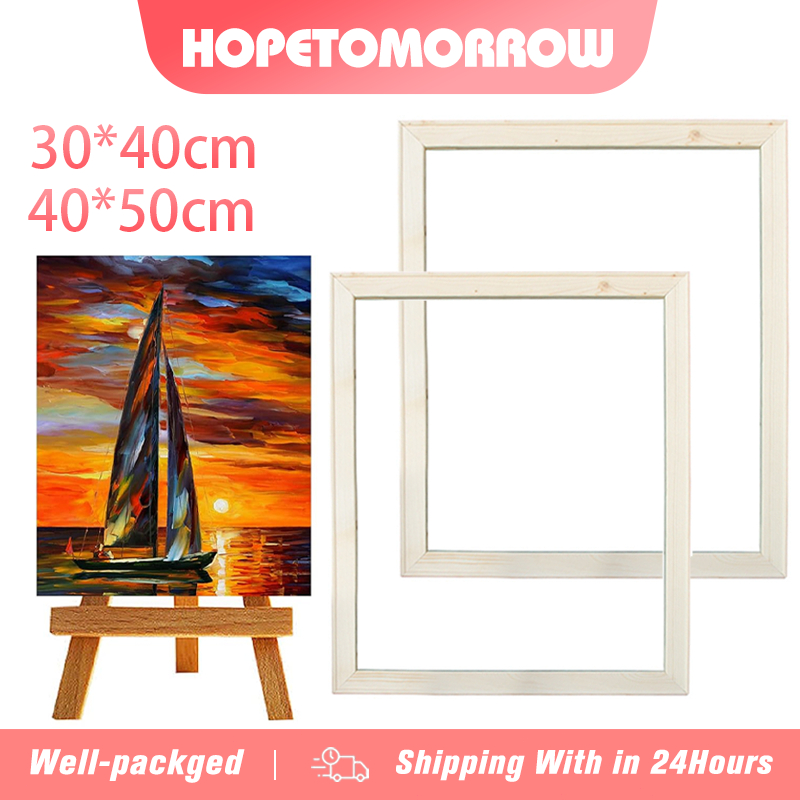 Wooden Art Frames DIY Solid Wood Canvas Frame Oil Painting Frame for ...