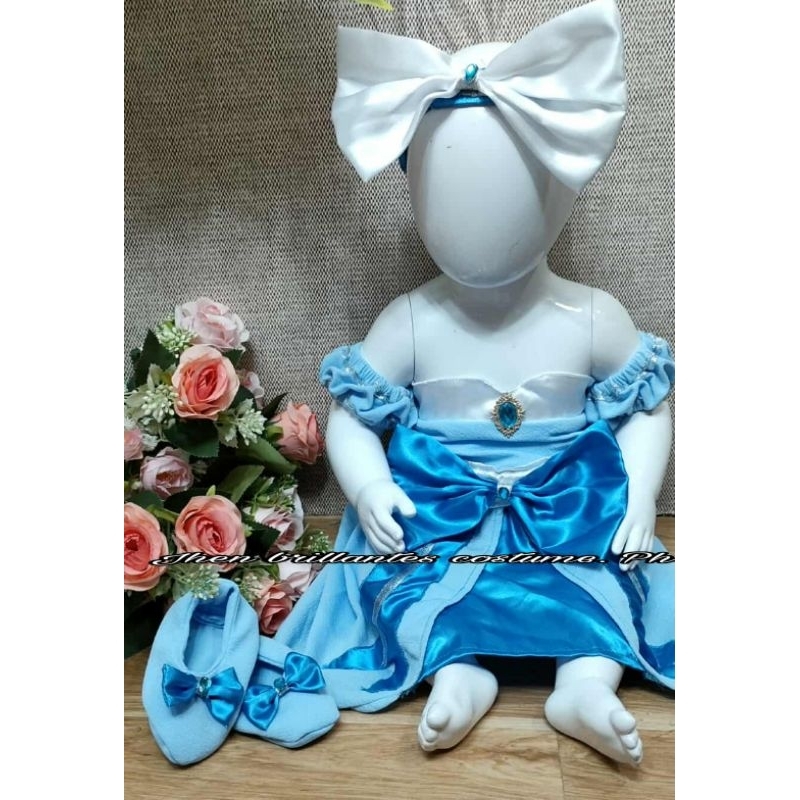 DISNEY INSPIRED CINDERELLA MONTHLY MILESTONE DRESS FOR BABY | Shopee ...