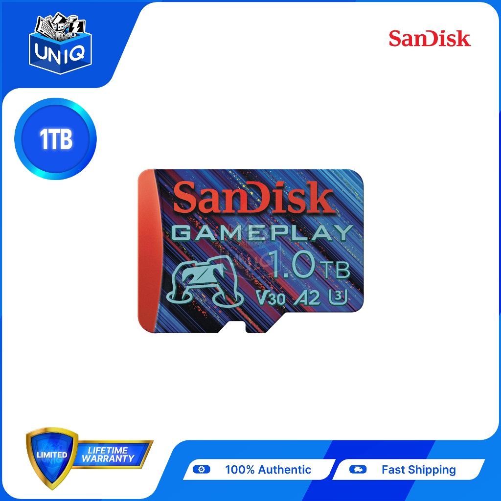 Sandisk GamePlay microSD Card for Mobile and Handheld Console Gaming ~ 1TB (SDSQXAV-1T00-GN6XN ...