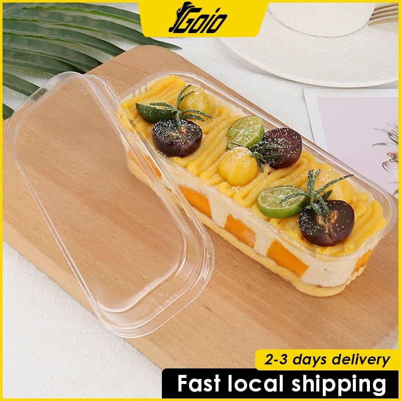 50Pcs Rectangle Cake Container Loaf Deli Container Clear Rectangle ...