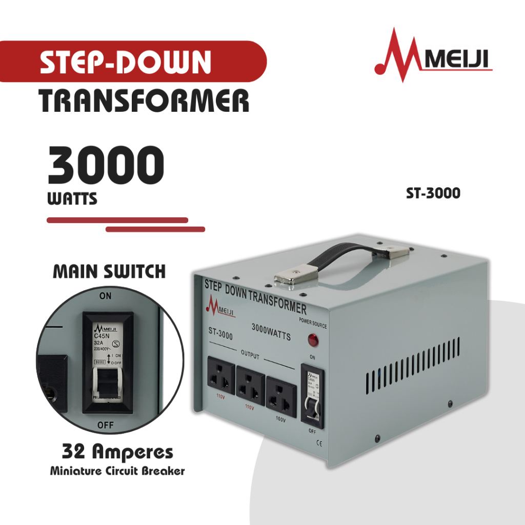 Meiji Step Down Transformer 3000 Watts Step Down Transformers 3000