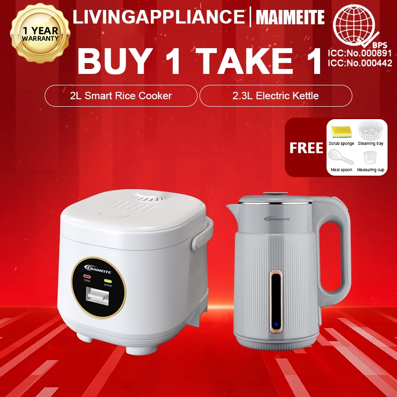 MAIMEITE 2L Mini Rice Cooker With Steamer Electric Rice Cooker Mini ...