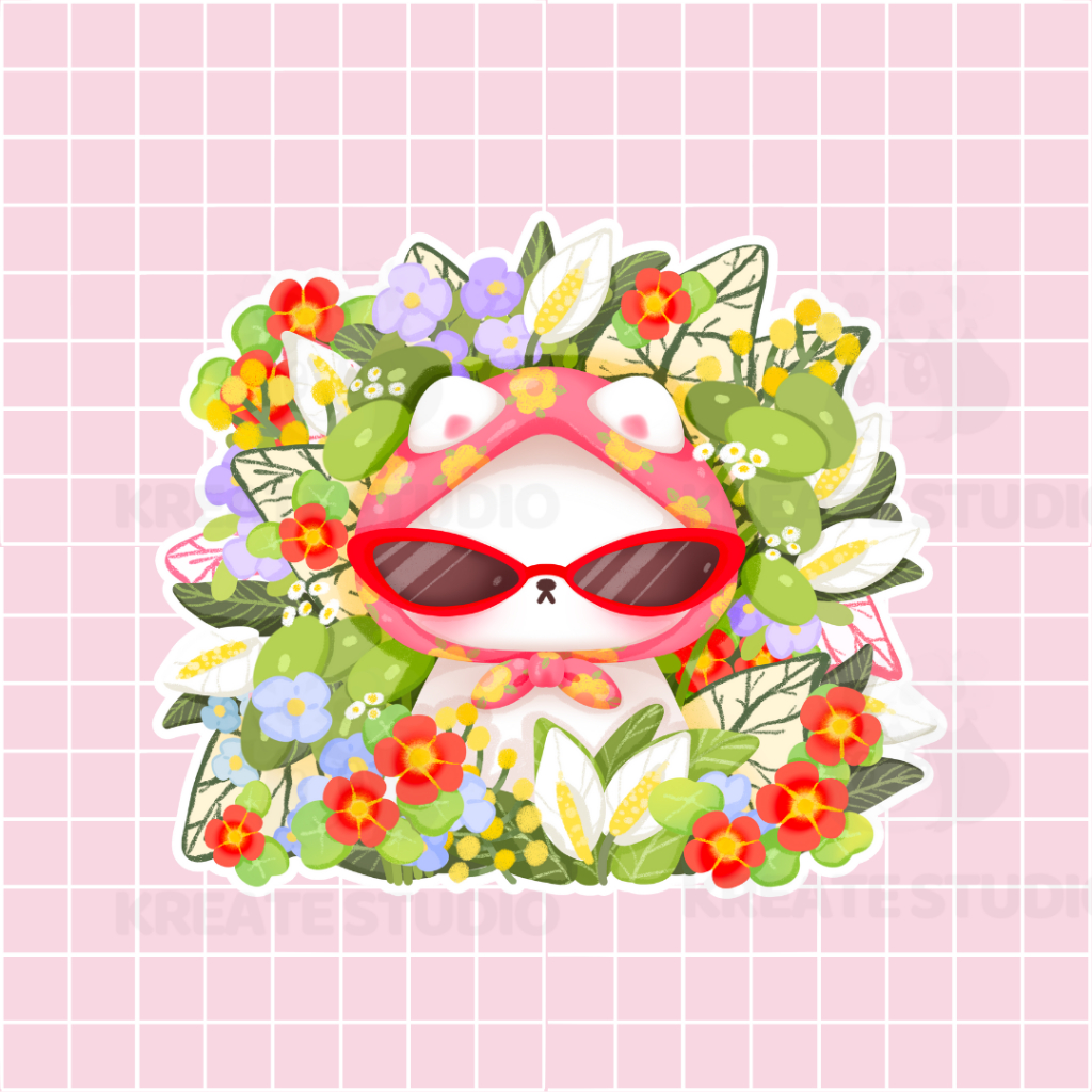 SASSY CAT STICKER | Cute Kawaii Laminated Waterproof Vinyl Sticker ...