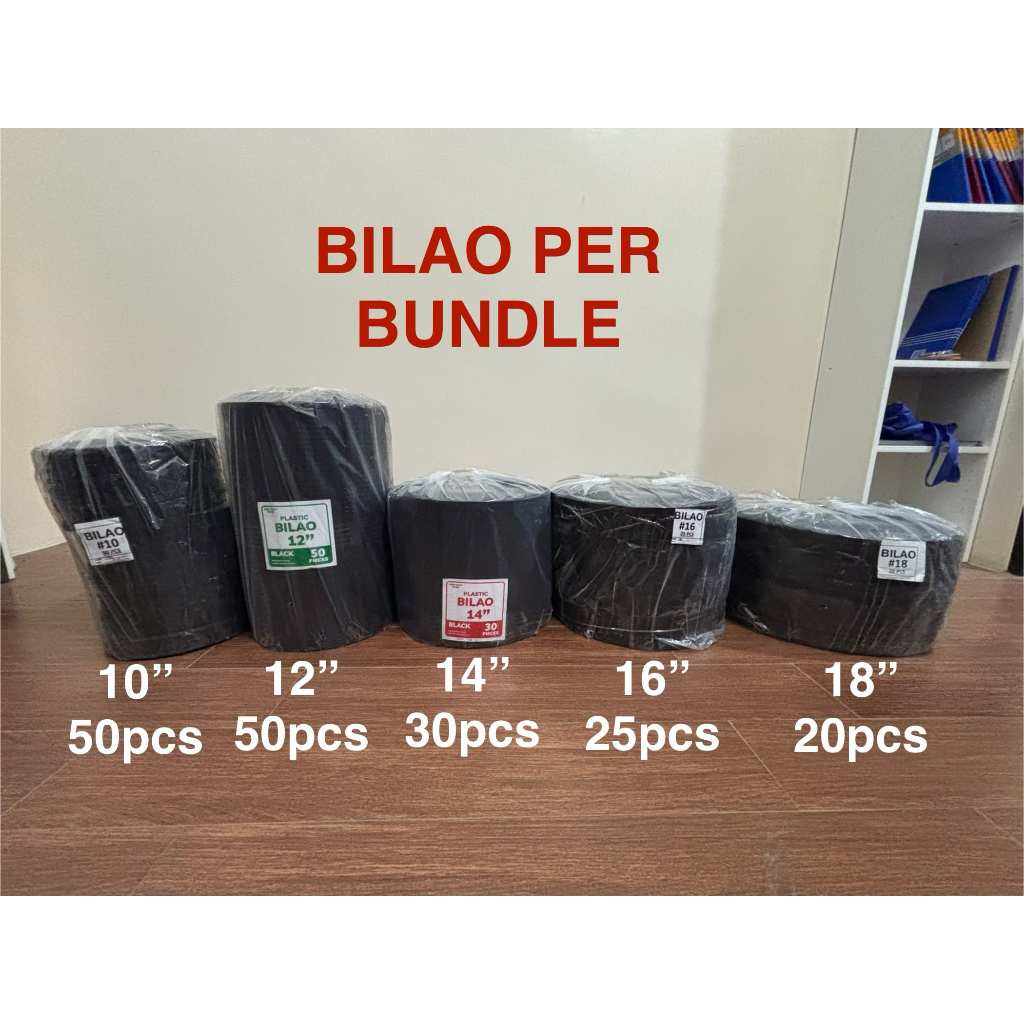PER BUNDLE RABBIT PLASTIC BILAO Black High Quality with Edgings Size 10 ...