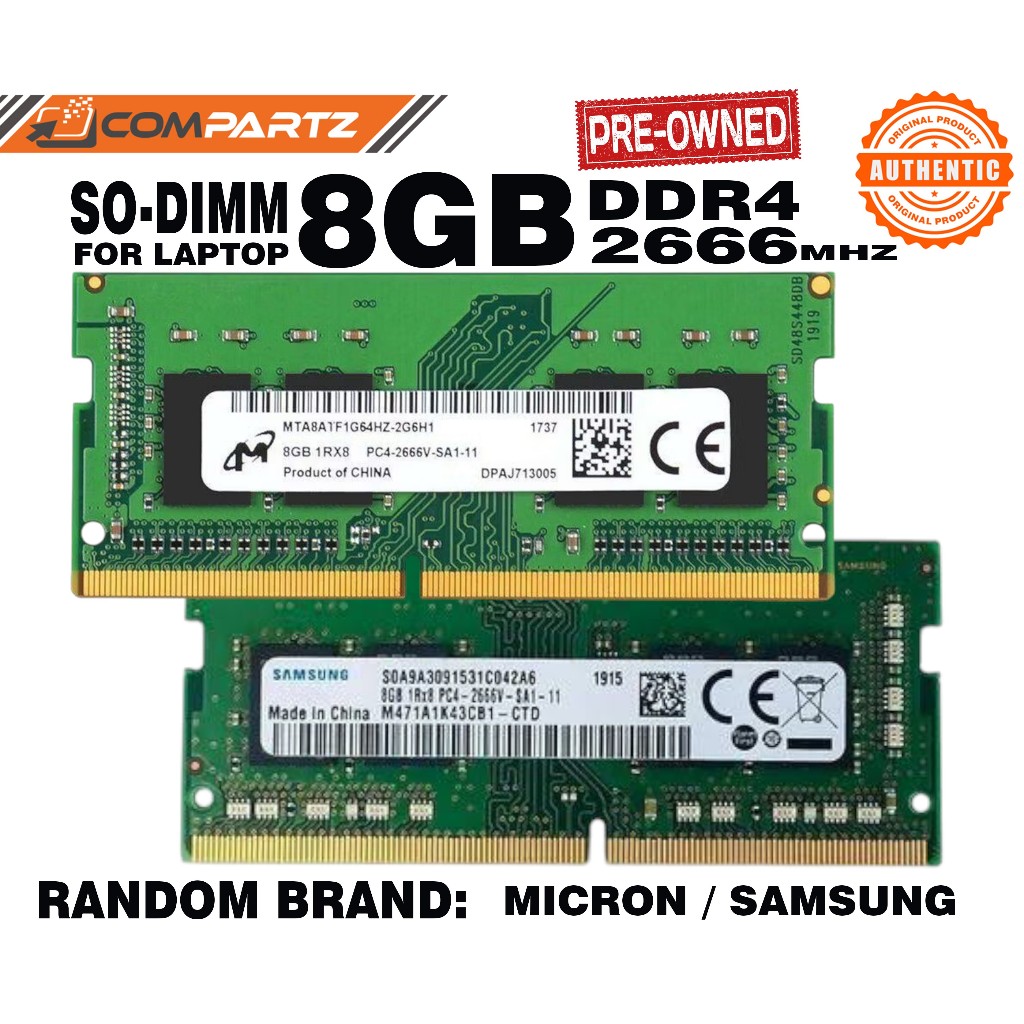 Original Branded RAM for Laptop / Mini PC [SO-DIMM] | Shopee Philippines
