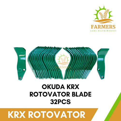 Okuda Brand 1 Set / 32 pcs. KRX Model Kubota Tractor ROTOVATOR BLADE ...