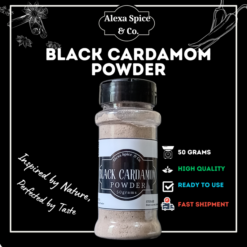 Black Cardamom Powder 50 Grams – Bold, Smoky & Aromatic | Alexa Spice ...