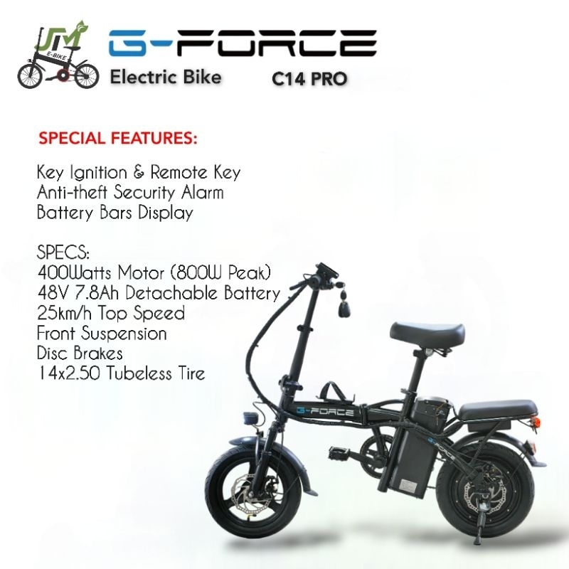 G-Force Electric Bicycle E-Bike ebike 40km/h Speed 400Watts gforce folding Electric Bike ...