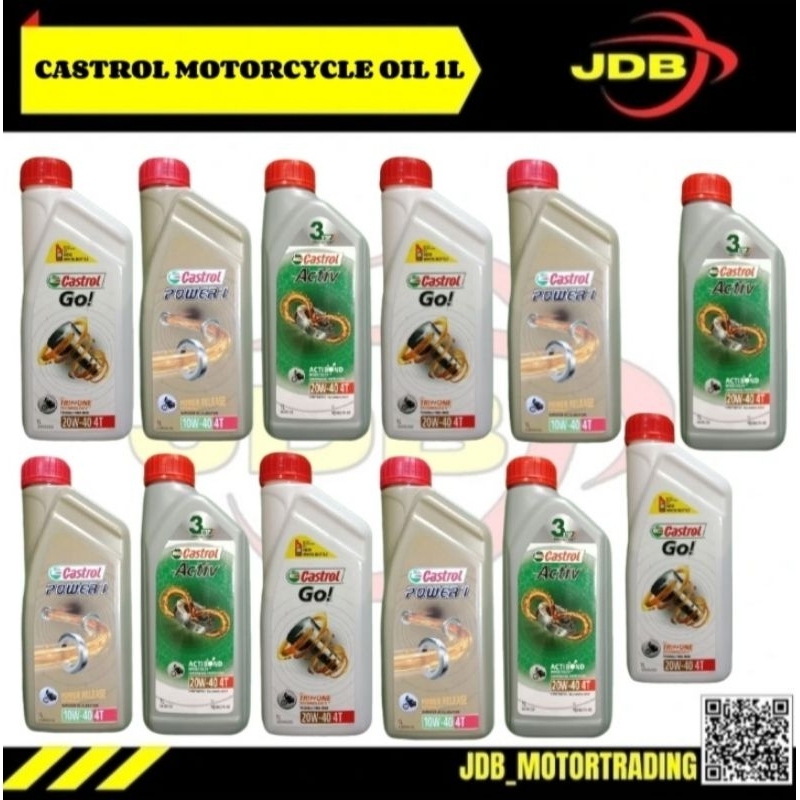 CASTROL MOTORCYCLE OIL 1L (20pcs) | Shopee Philippines