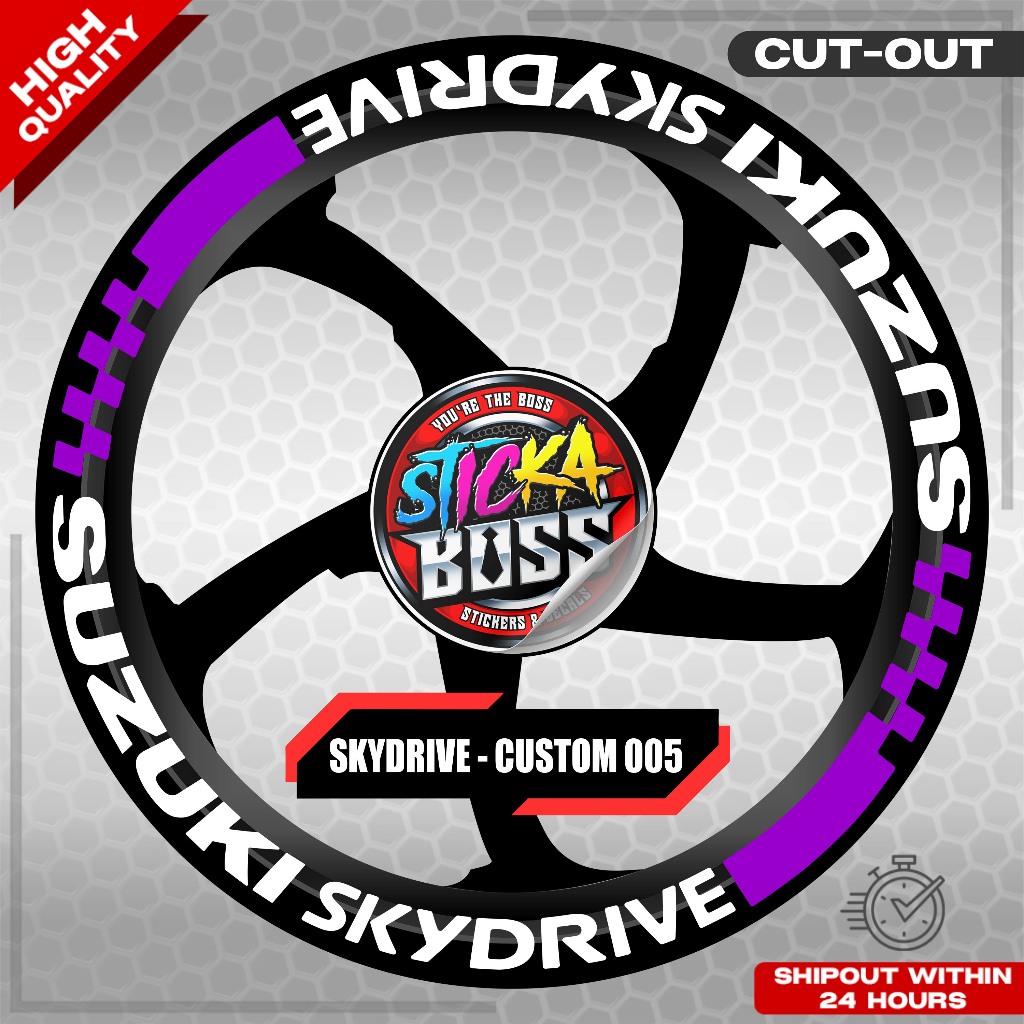 SKYDRIVE MAG STICKER SET ( 2 MAGS ) - CUSTOM 005 | VINYL WATERPROOF CUT ...