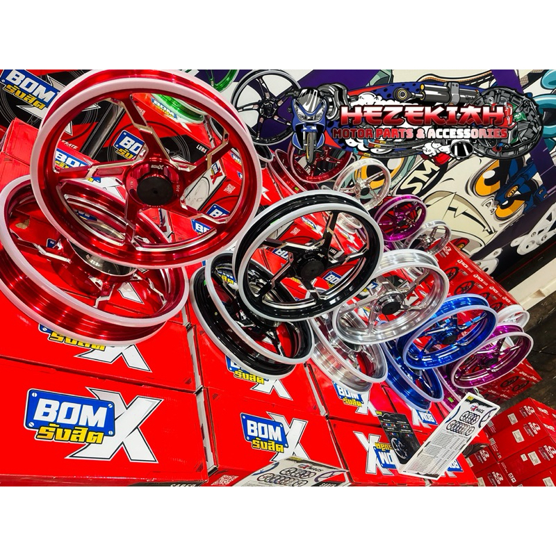 BOMX BOM RANGSIT SABER CNC MAGS FOR CLICK125/150 14s 5SPOKES | Shopee ...