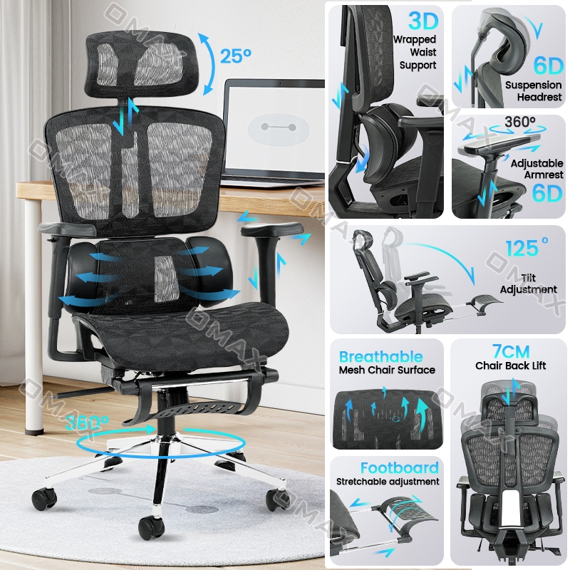 Office Chair 7D Ergonomic Chair Adjustable Comfort Gaming Chair ...