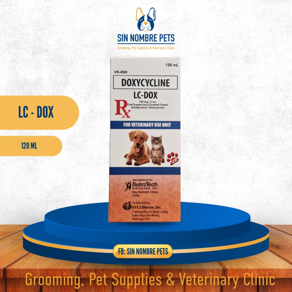 LC-DOX Syrup Suspension Antibacterial 120ML for Cats and Dogs Lcdox Lc ...