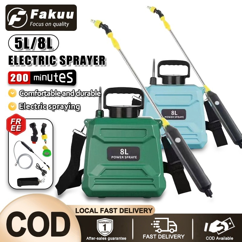Electric Sprayer 5L/8L Garden one-click Atomization USB Rechargeable ...