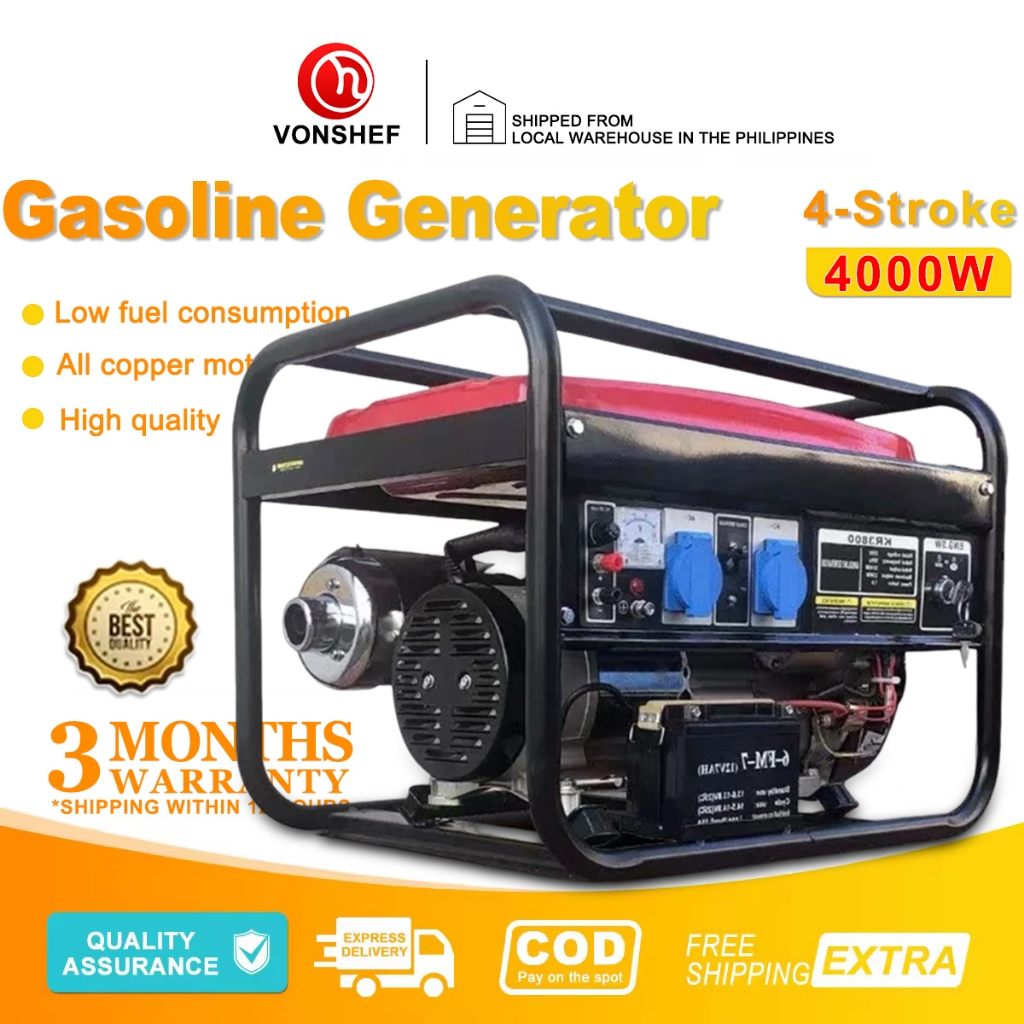 4000W Generator Gasoline For Home 220V Small Generator Portable Power ...